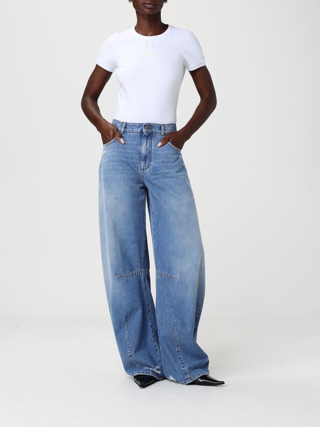 DOLCE & GABBANA Dolce & Gabbana Baggy Cotton Denim Jeans